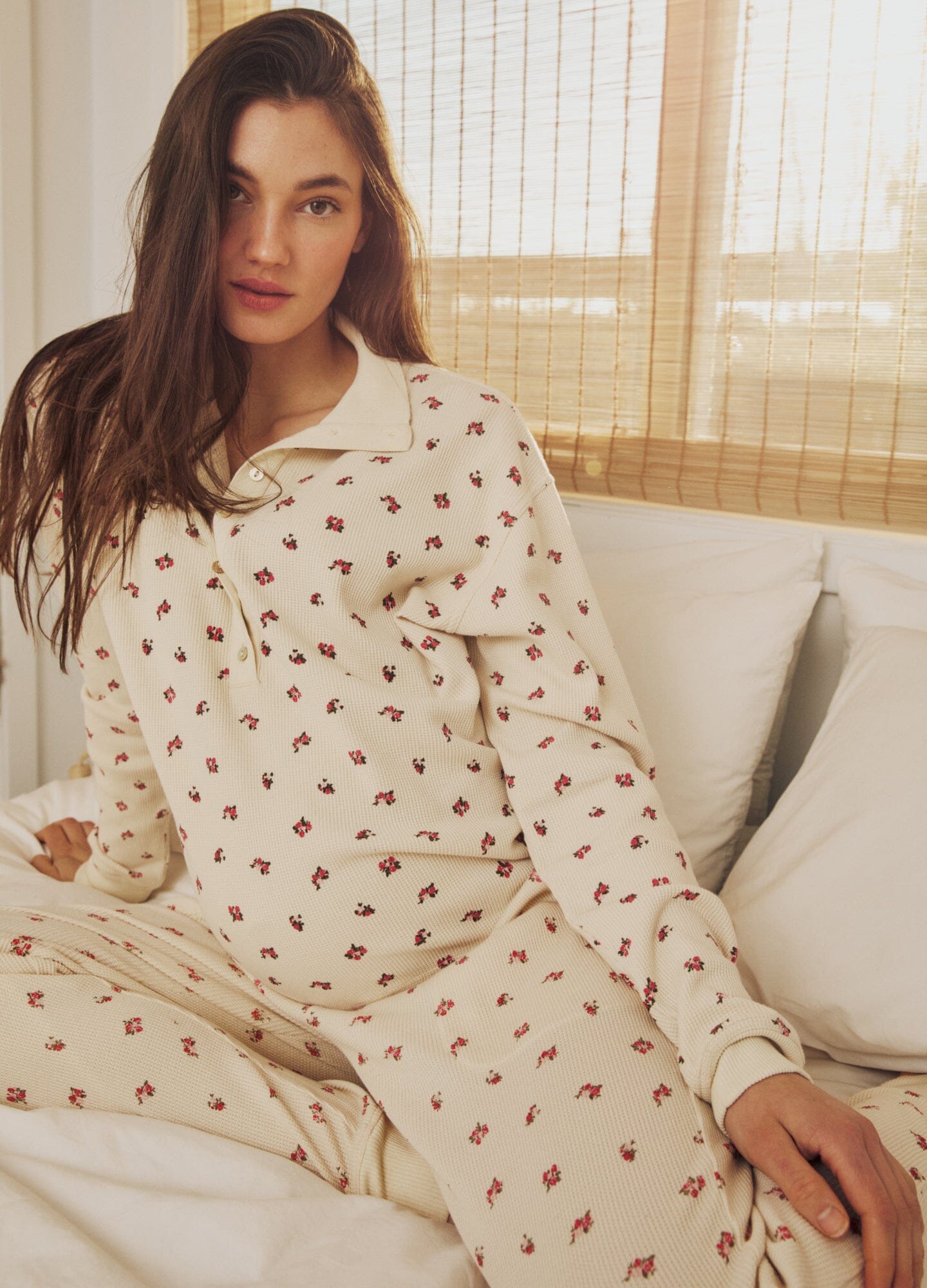 The Printed Waffle Pullover